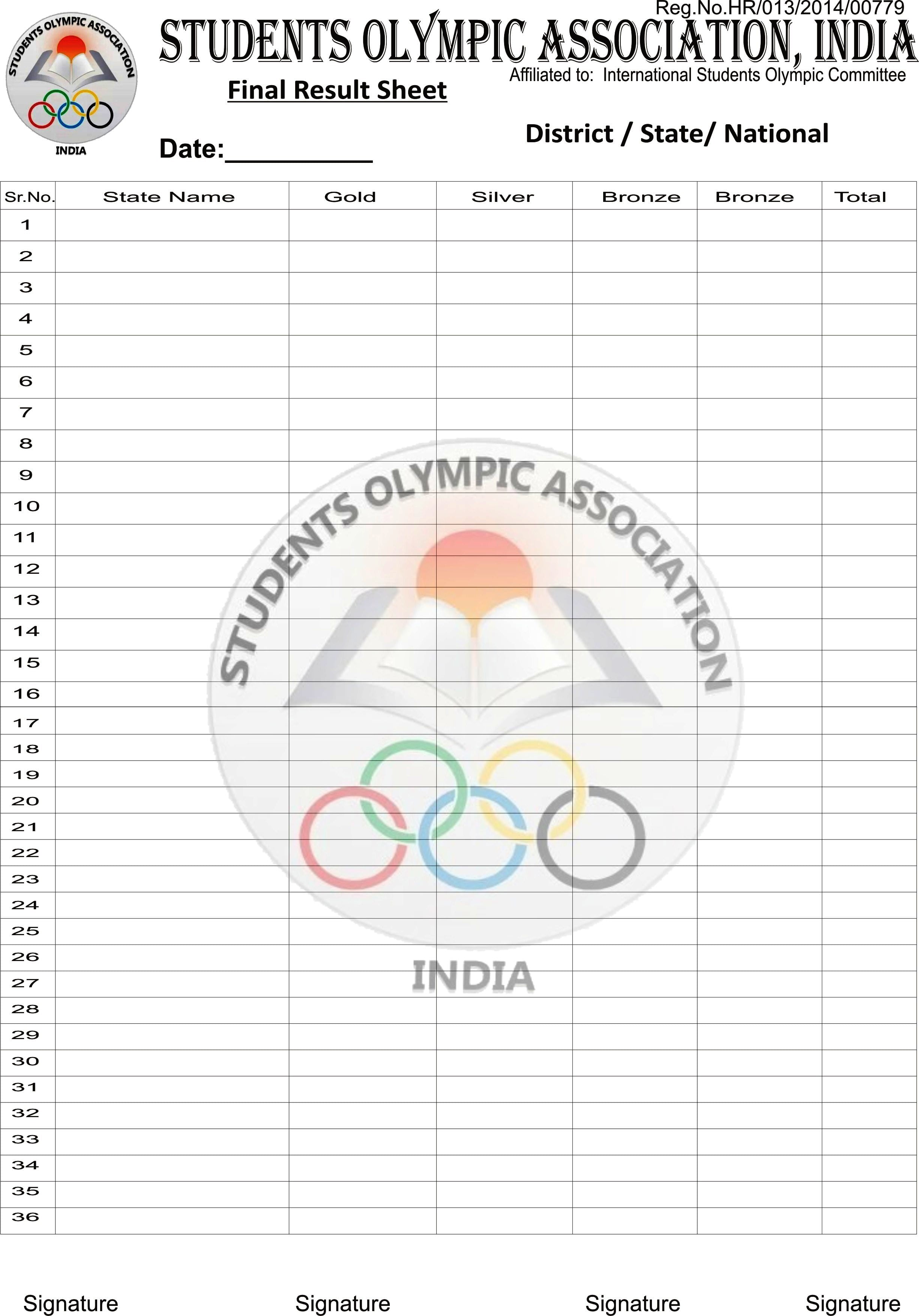 Registration Form – Students Olympic